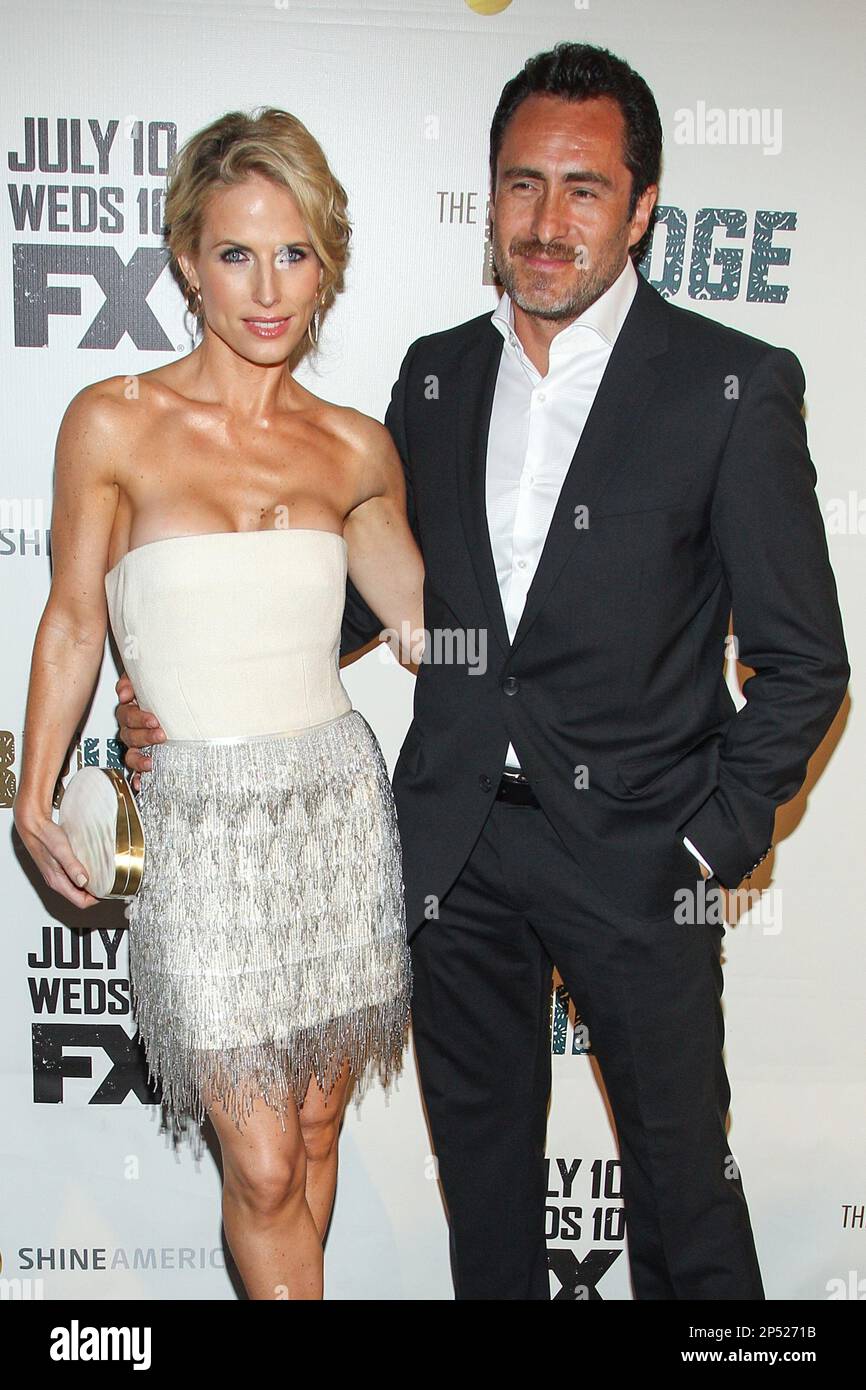Actors Stefanie Sherk (L) and Demian Bichir attend the Series Premiere ...