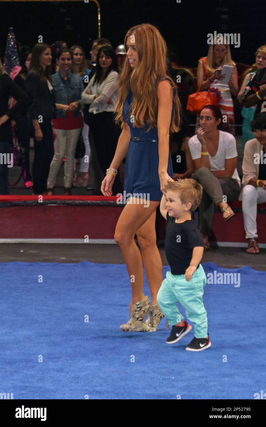 Lydia McLaughlin and son Maverick attend the premiere of Ringling Bros ...