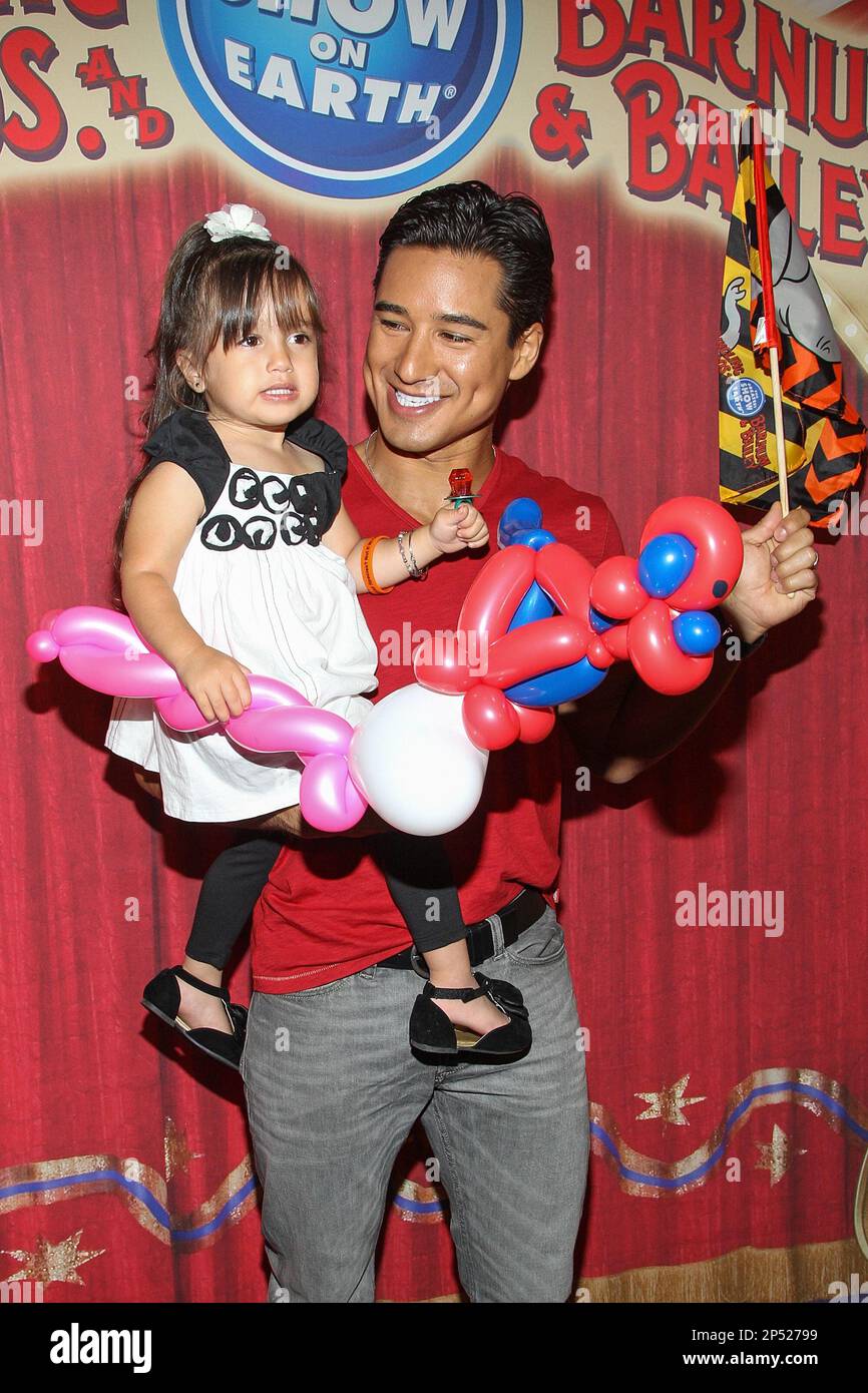 Mario Lopez and daughter Gia attend the premiere of Ringling Bros. And ...