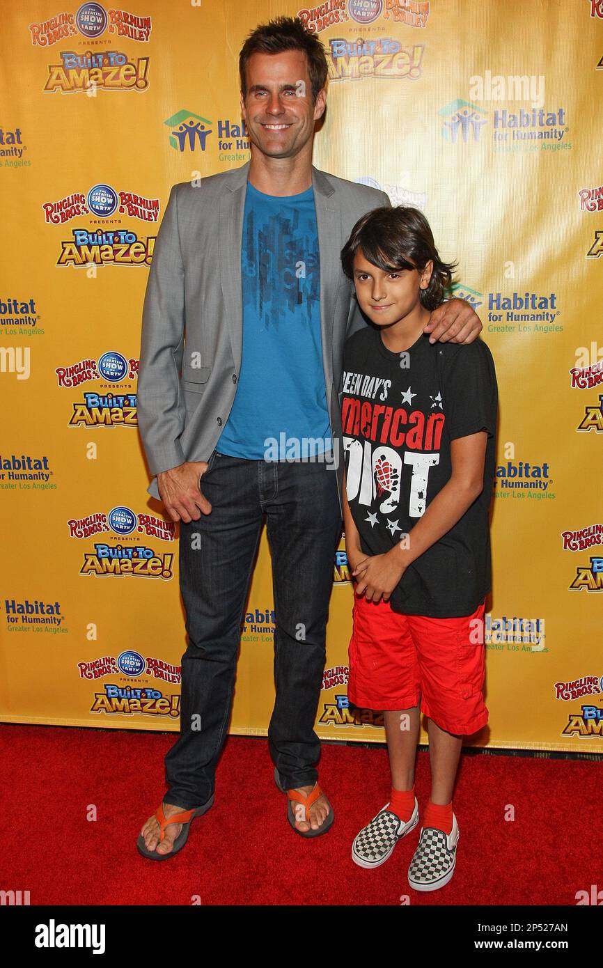Cameron Mathison and son Lucas attend the premiere of Ringling Bros ...
