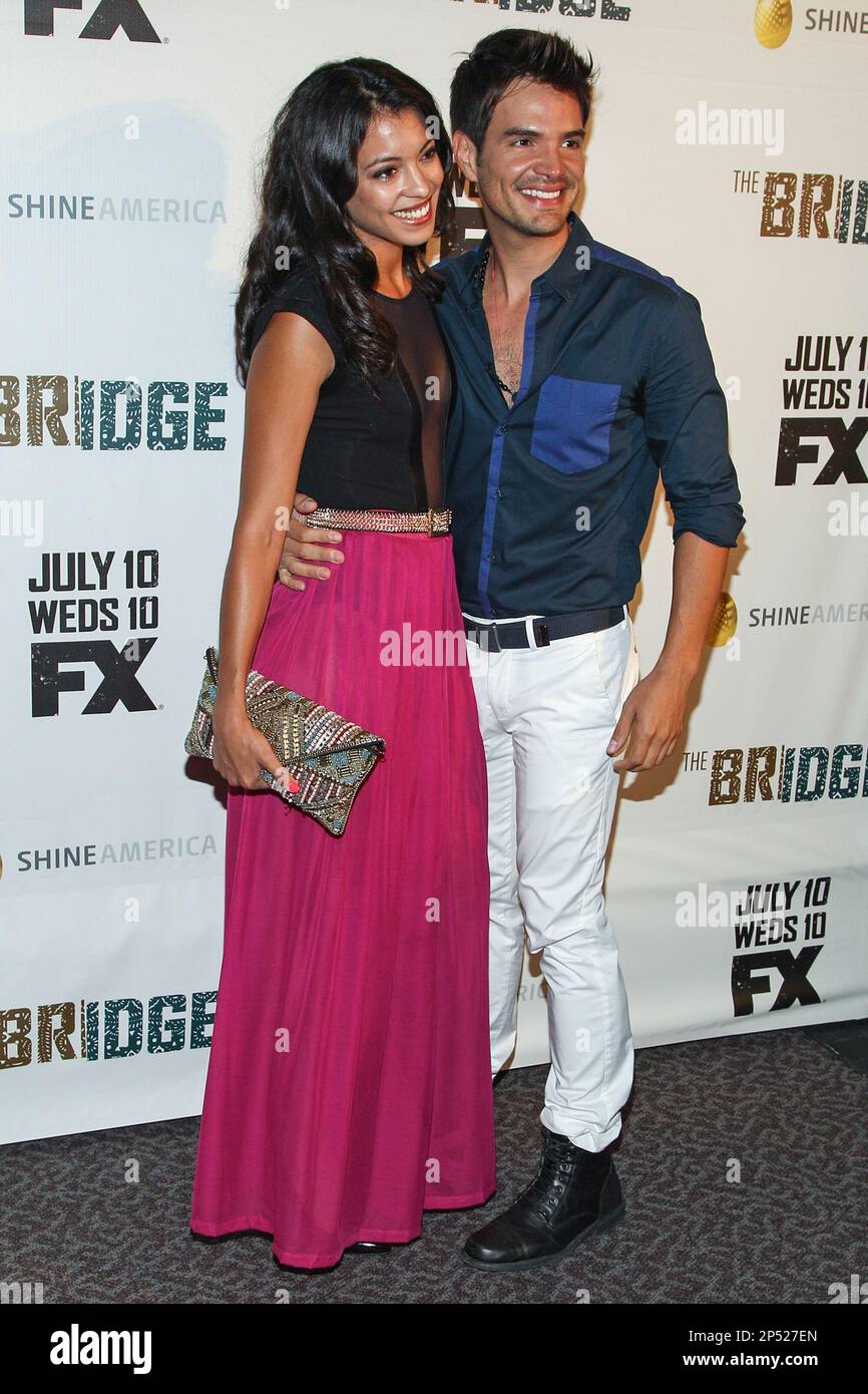 Actress Stephanie Sigman (L) and actor Andy Zuno attend the Series ...