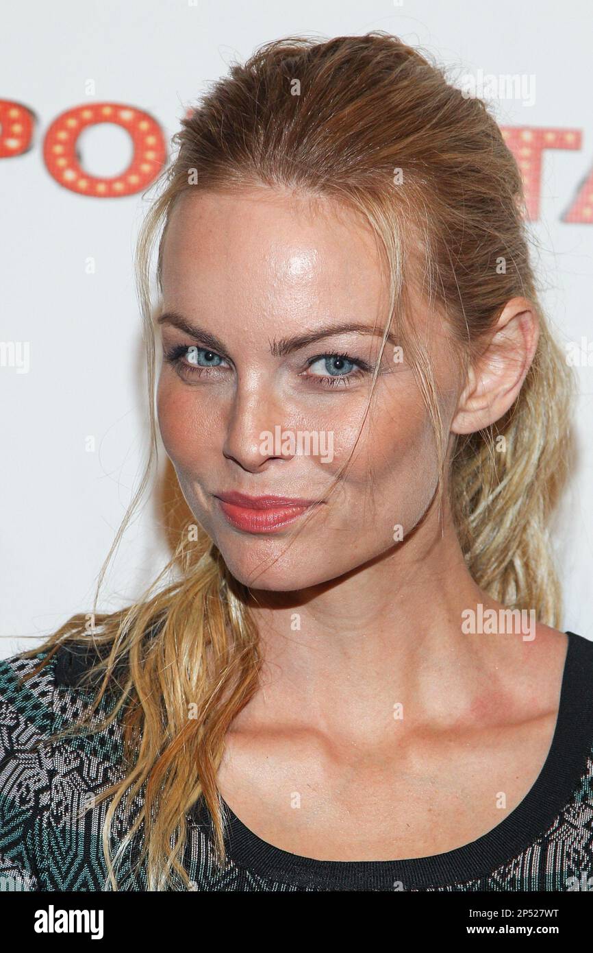 Model Kim Cozzens attends the premiere of "Pop Star" at Mixology101 ...