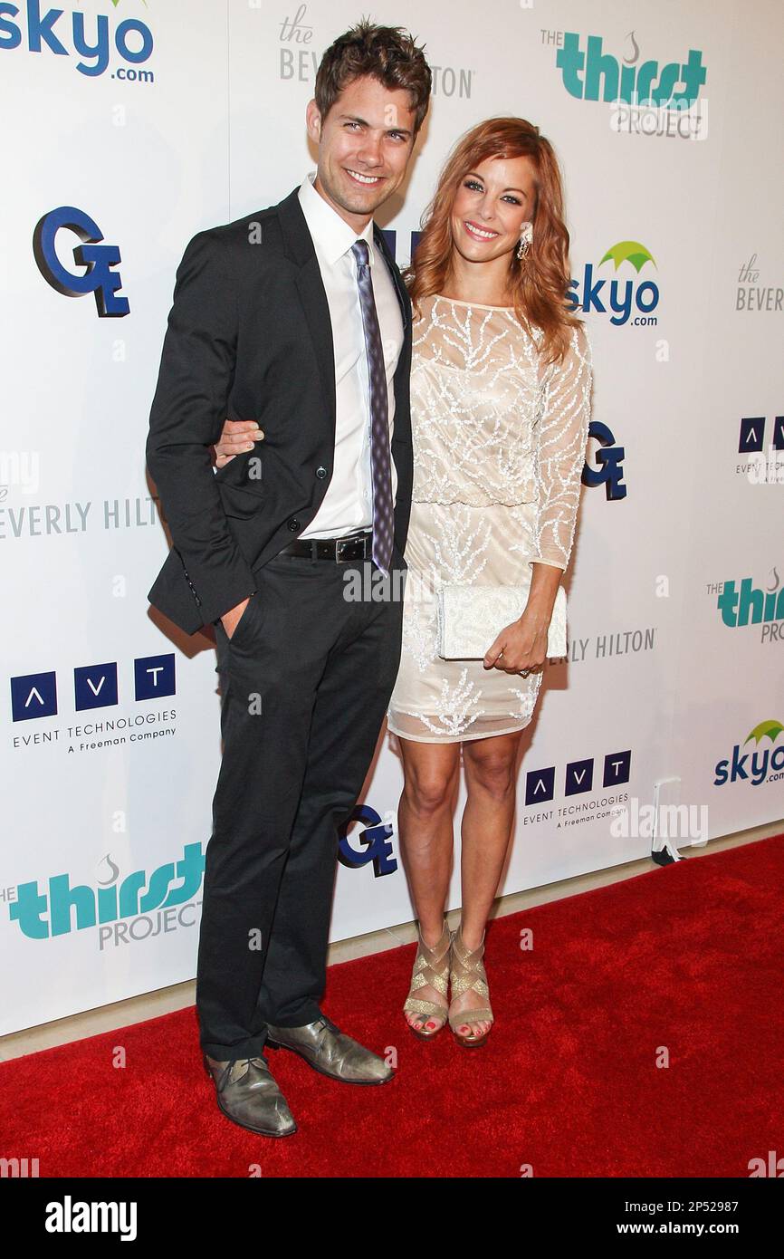 Actors Amy Paffrath and Drew Seeley attend the 4th Annual Thirst Gala ...