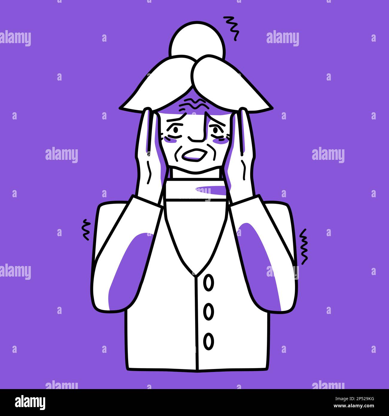 Woman holding purple Stock Vector Images - Alamy