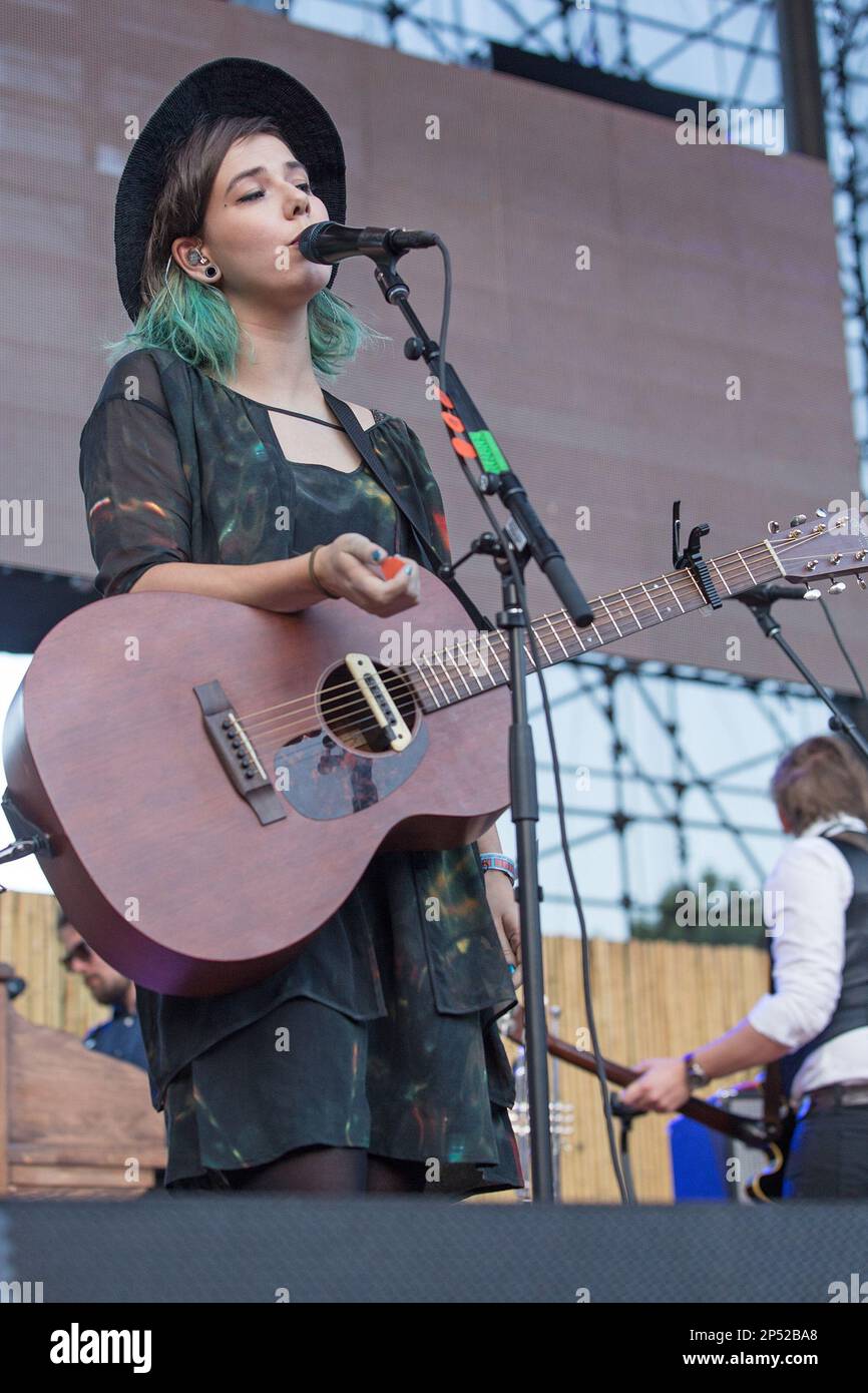 Nanna Bryndis Hilmarsdottir of the band Of Monsters and Men performs on ...