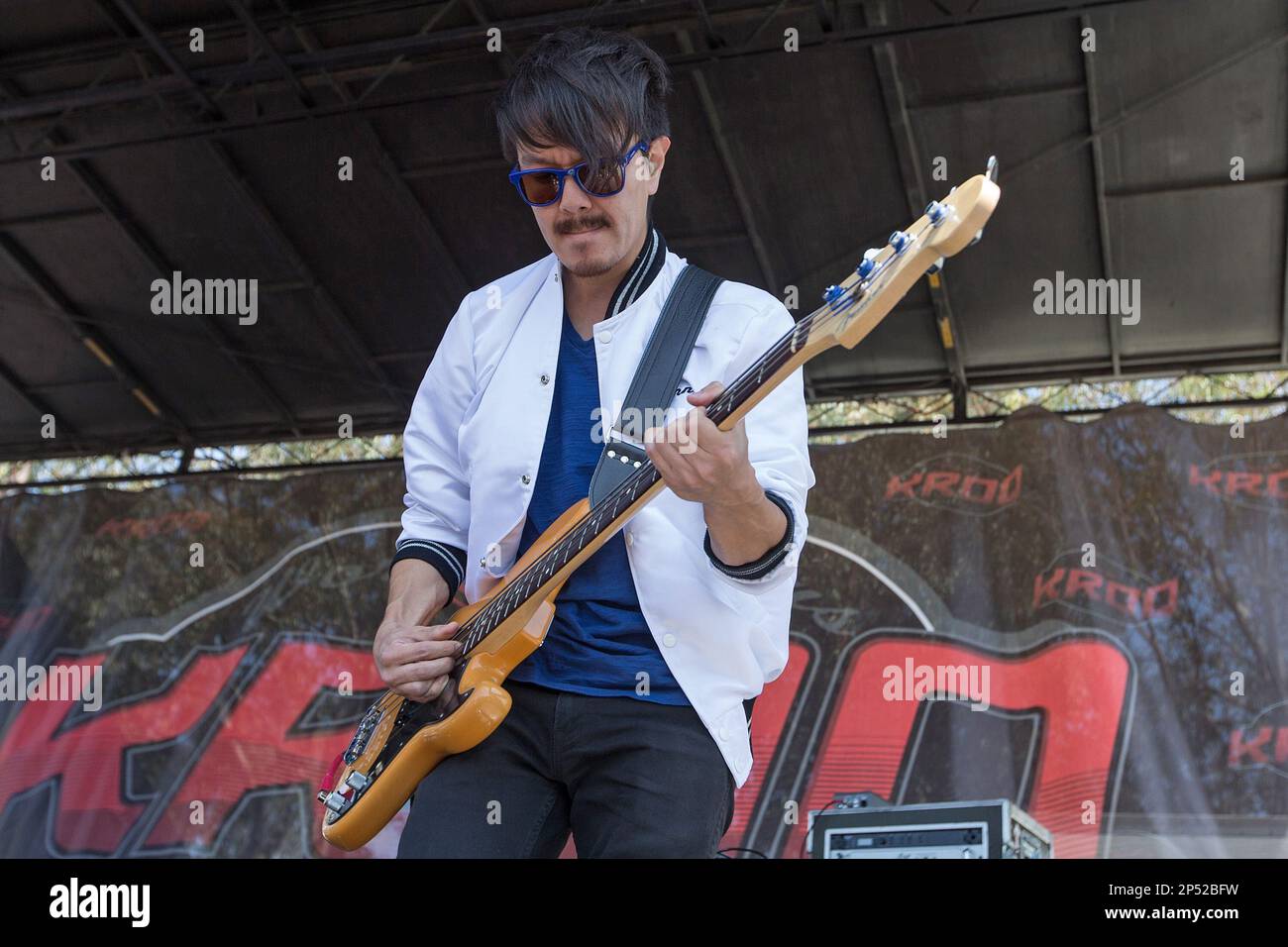 Musician Manuel Quintero performs on stage with Capital Cities during ...