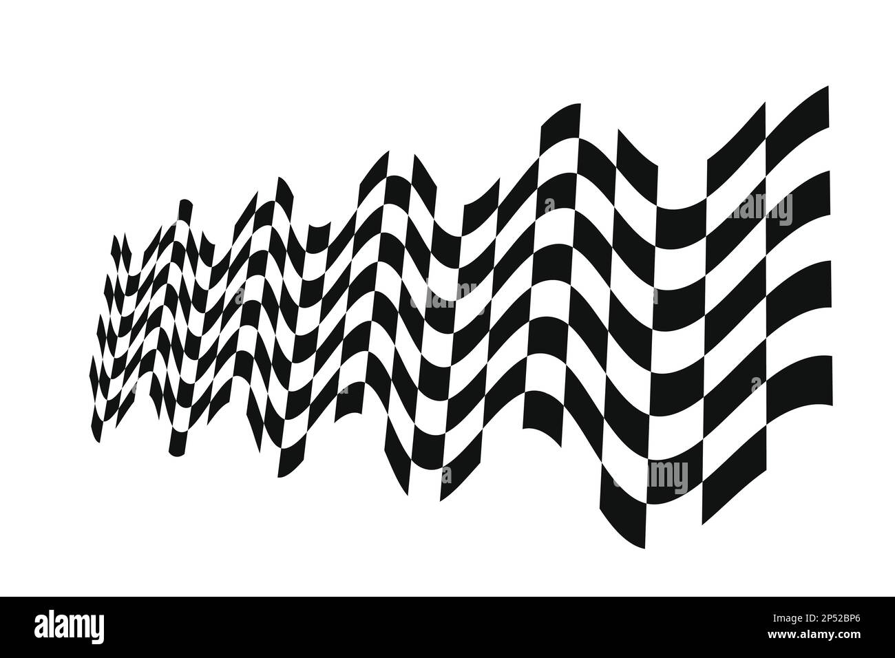 Black and white checkered wavy surface. Vector background Stock Vector ...