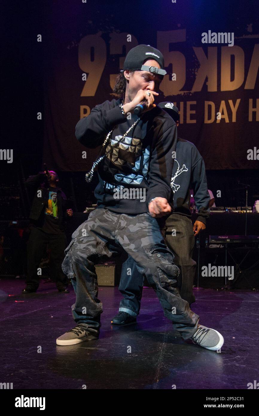 Bizzy Bone of Bone Thugs N Harmony performs on stage during the 93.5 K ...