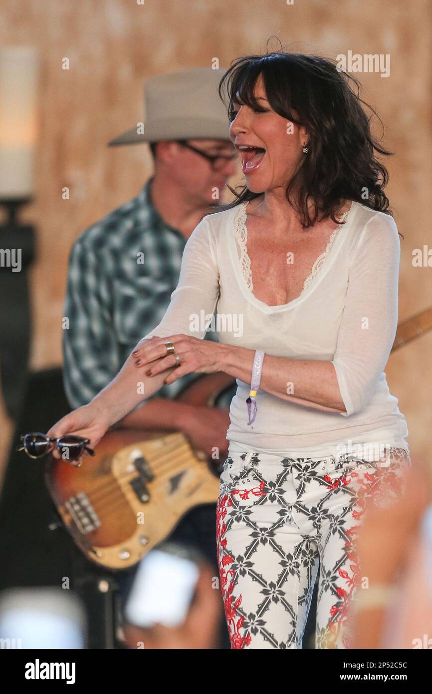 Katey Sagal performs with the Forest Rangers on stage during the 2013 ...