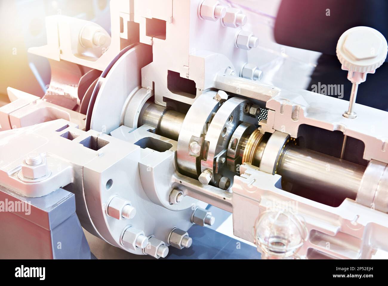 Horizontal oil centrifugal cantilever pump in section Stock Photo - Alamy