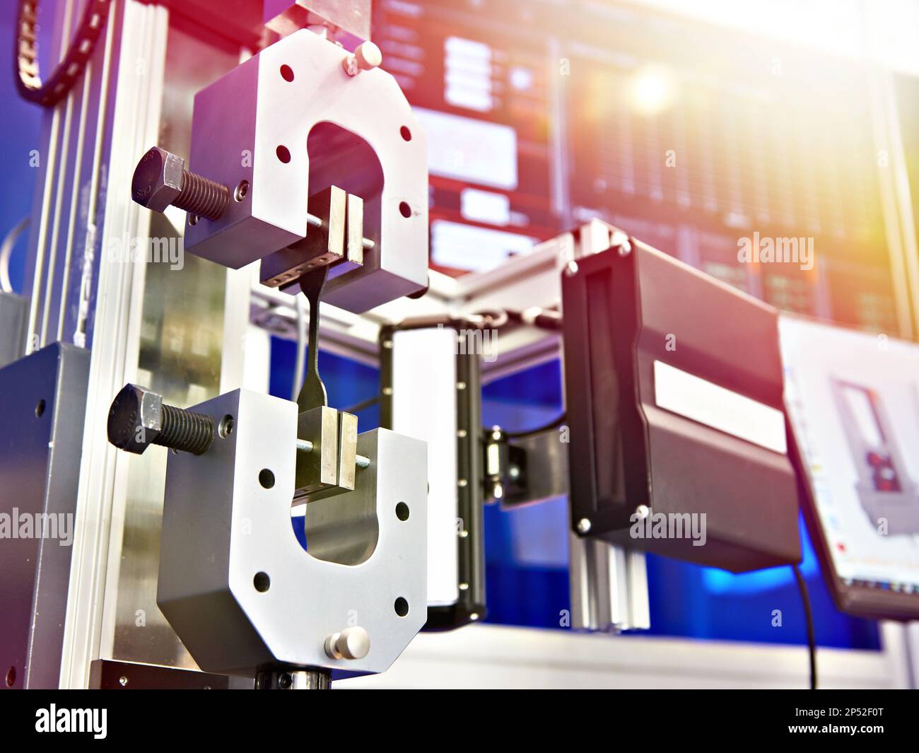 Electromechanical machines for testing metal for tensile Stock Photo ...
