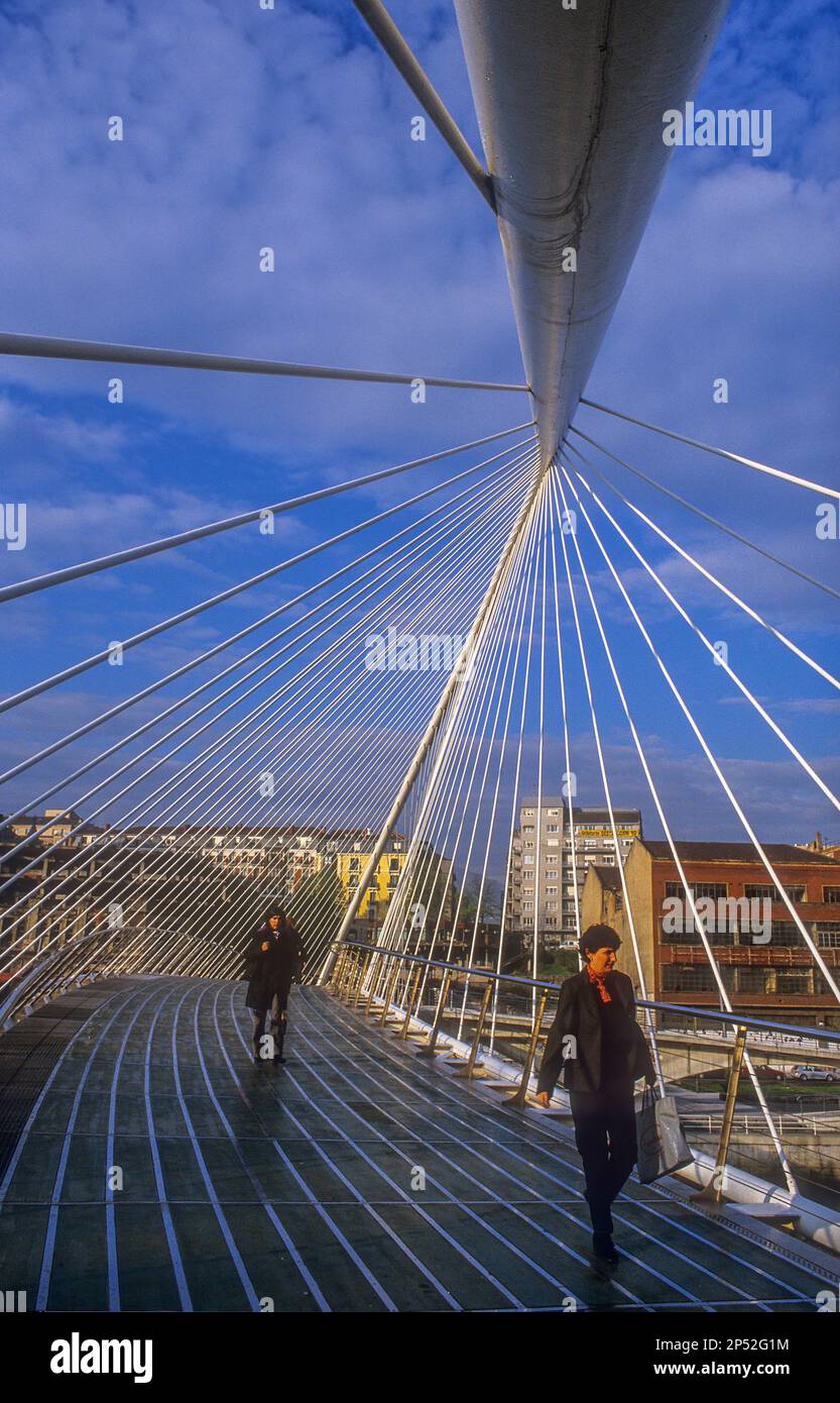 Zubizuri bridge by Santiago Calatrava, Bilbao. Biscay, Euskadi, Spain ...