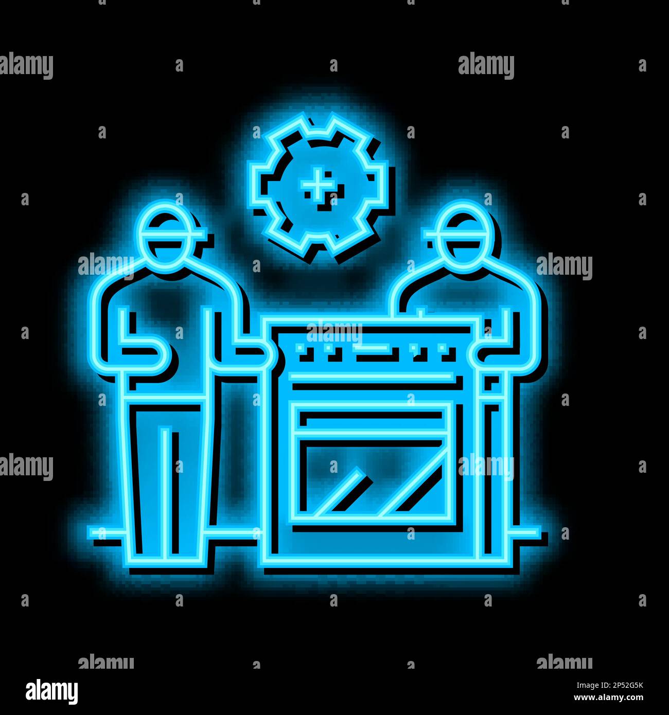 appliance installation neon glow icon illustration Stock Vector Image ...