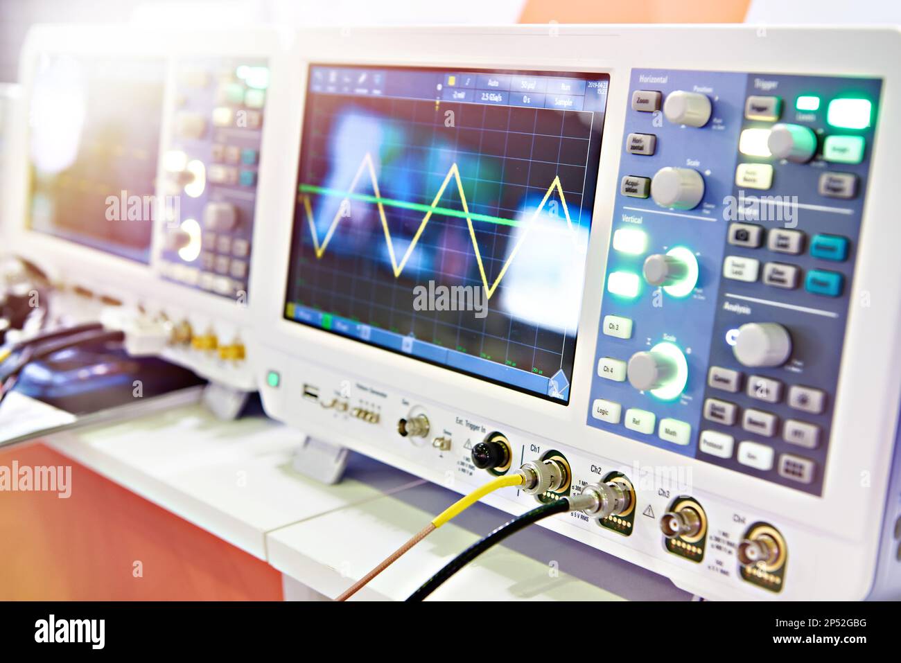 Modern mixed signal oscilloscope in laboratory Stock Photo - Alamy