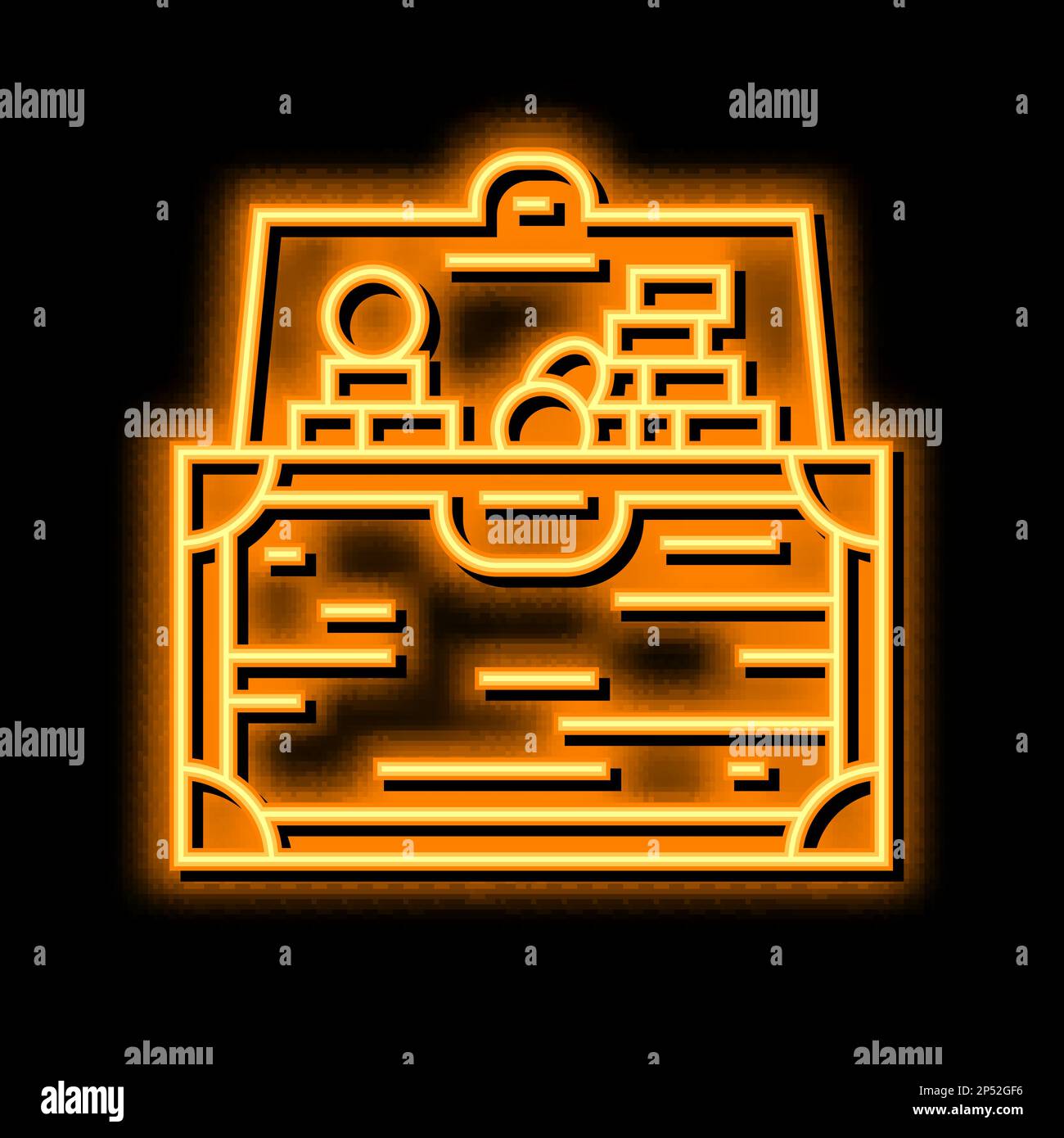 Treasure chest open underwater Stock Vector Images - Alamy