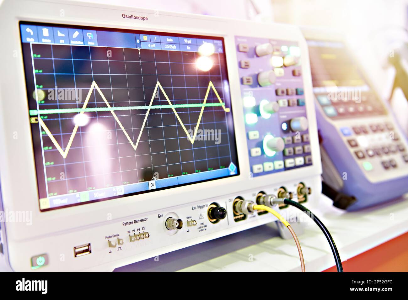 Modern mixed signal oscilloscope in laboratory Stock Photo - Alamy