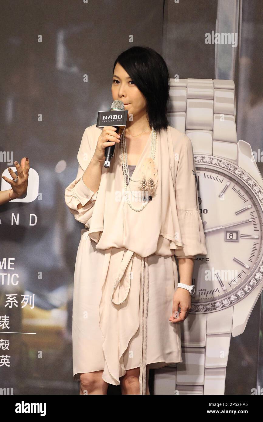 Singer Ren'e Liu attends opening ceremony at Taipei 101 in Taipei,China ...