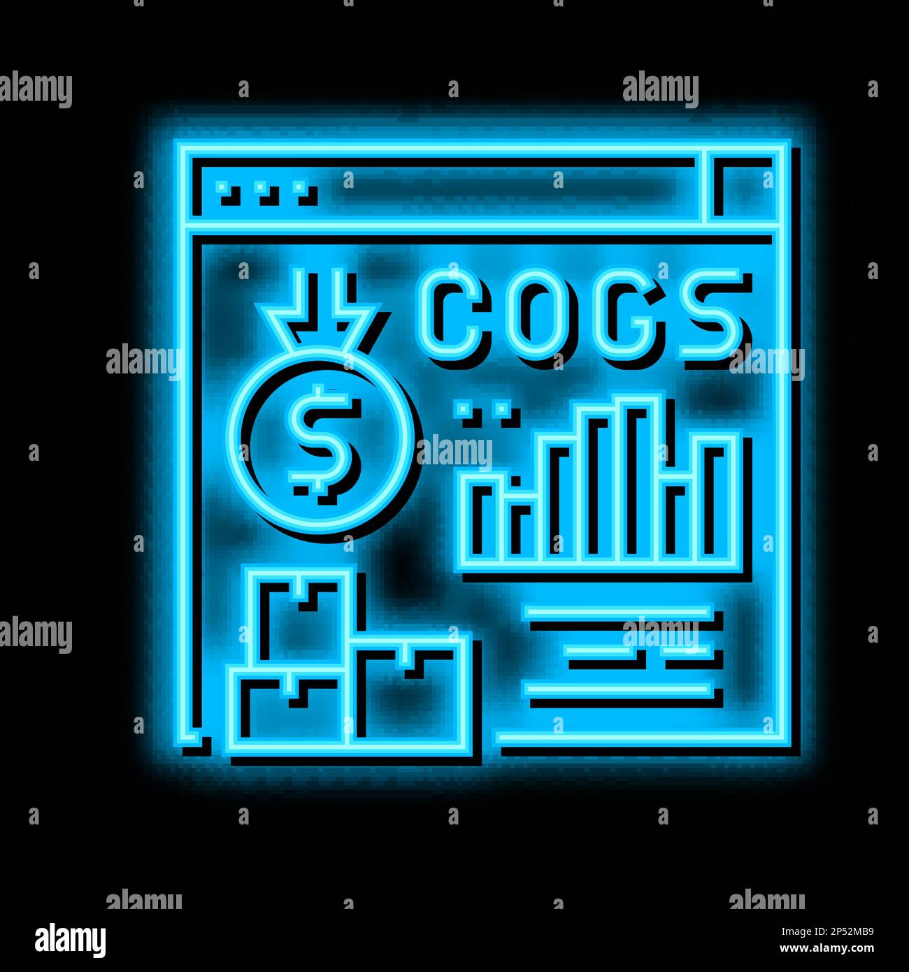 cost of goods sold cogs report neon glow icon illustration Stock Vector ...