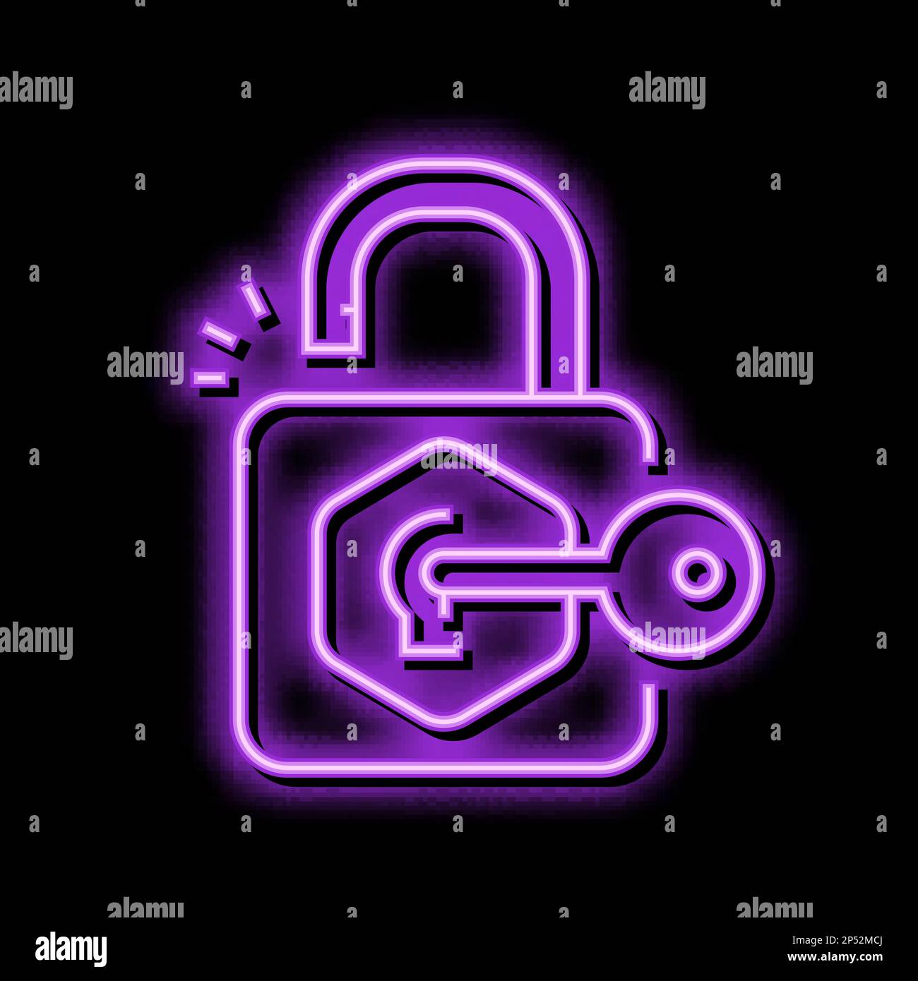 unlock padlock neon glow icon illustration Stock Vector Image & Art - Alamy