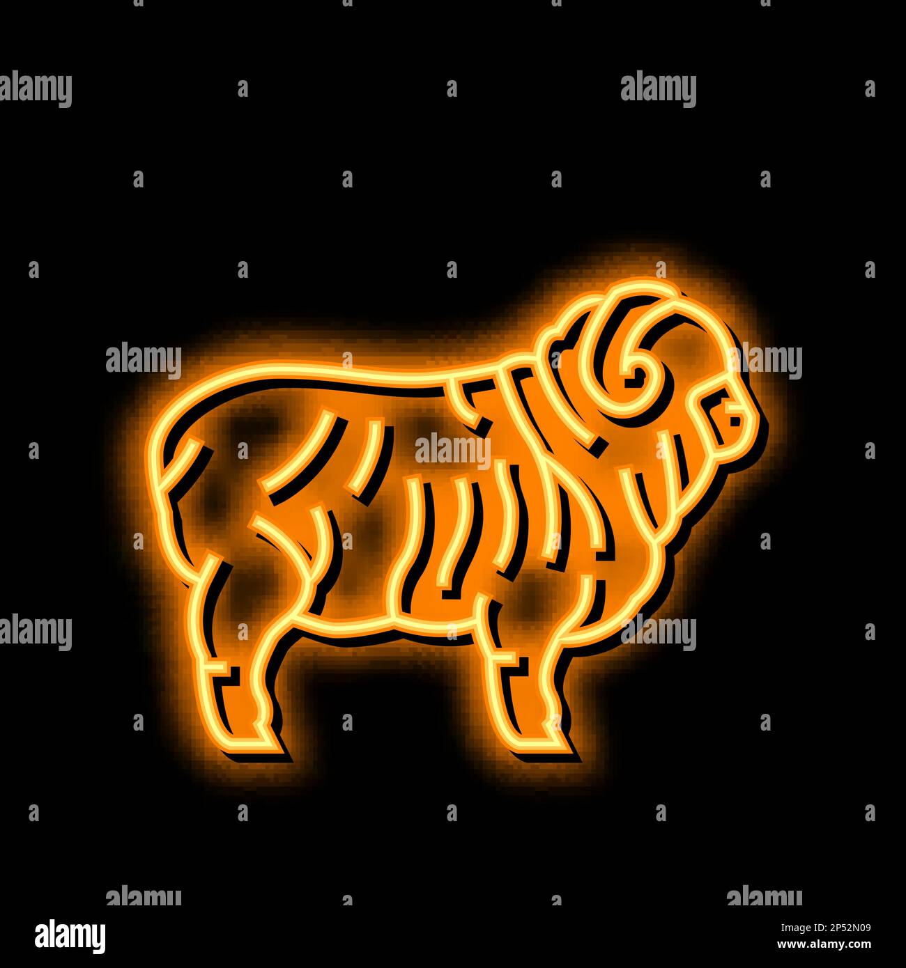 merino sheep neon glow icon illustration Stock Vector Image & Art - Alamy