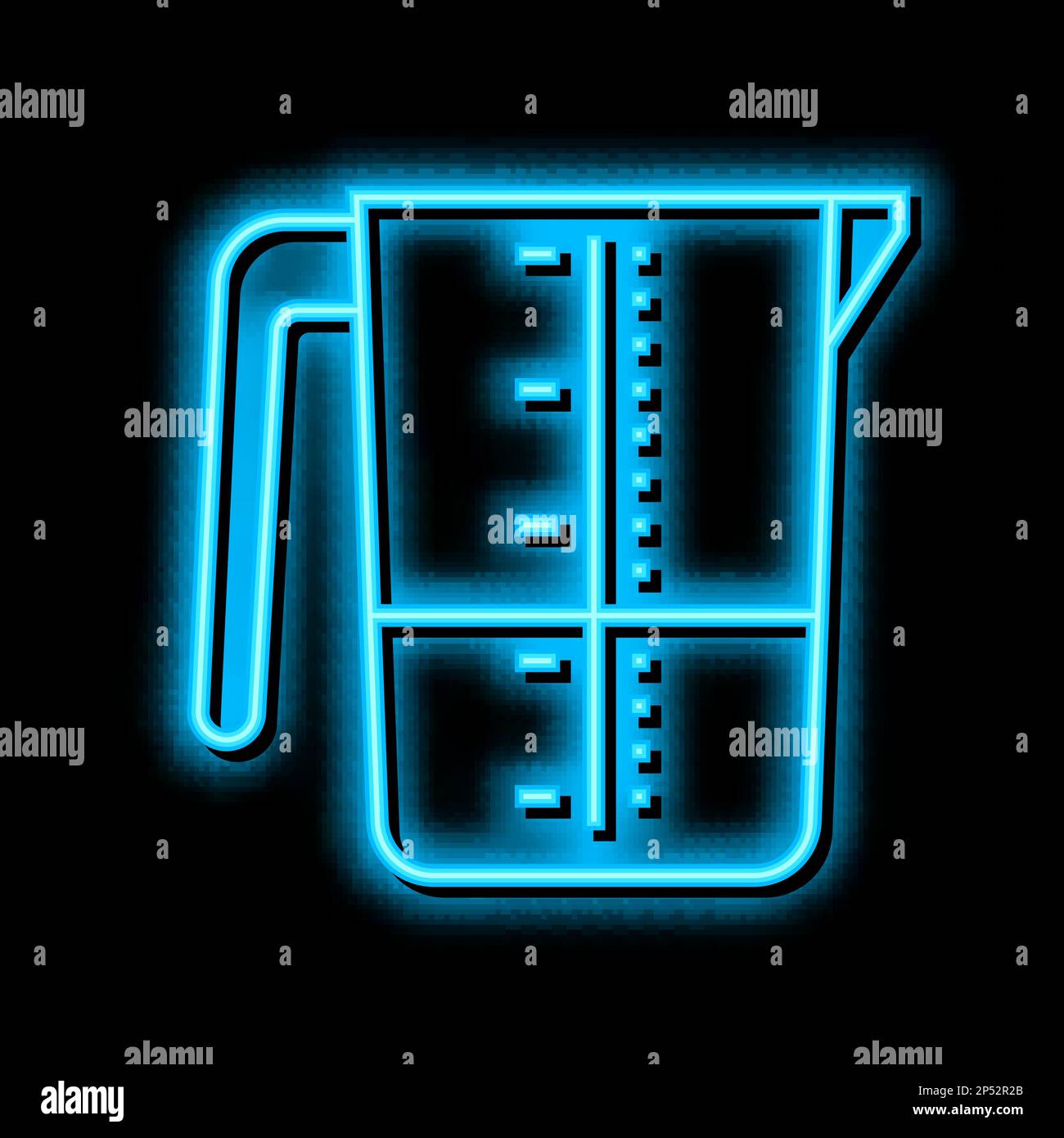 laundry measuring cup neon glow icon illustration Stock Vector Image ...