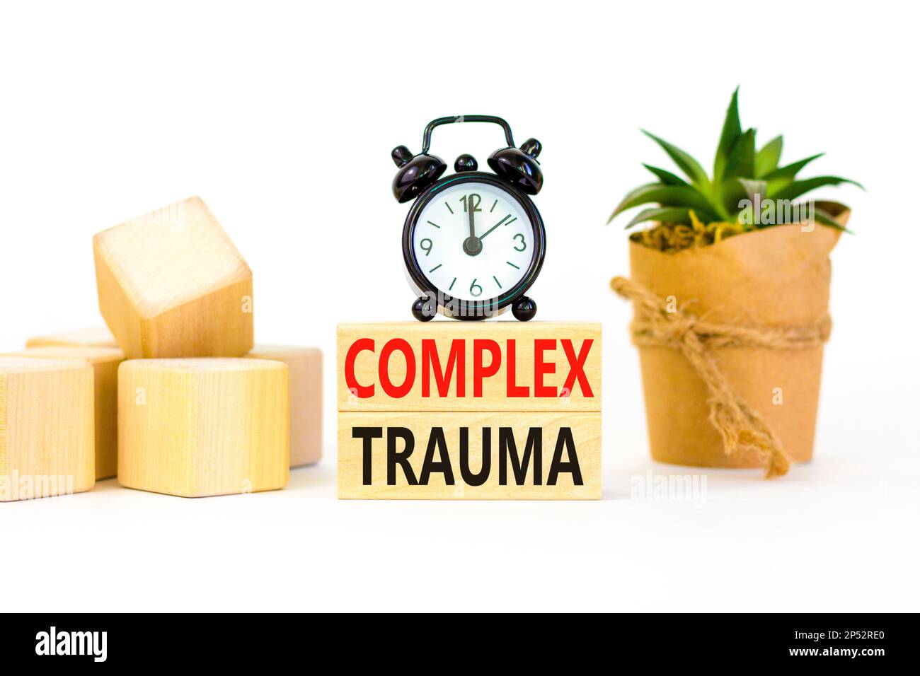 Complex trauma symbol. Concept words Complex trauma on wooden block ...