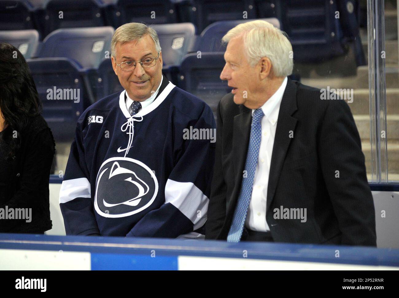 Terry Pegula, left, owner of the Buffalo Sabres, and Penn State ...