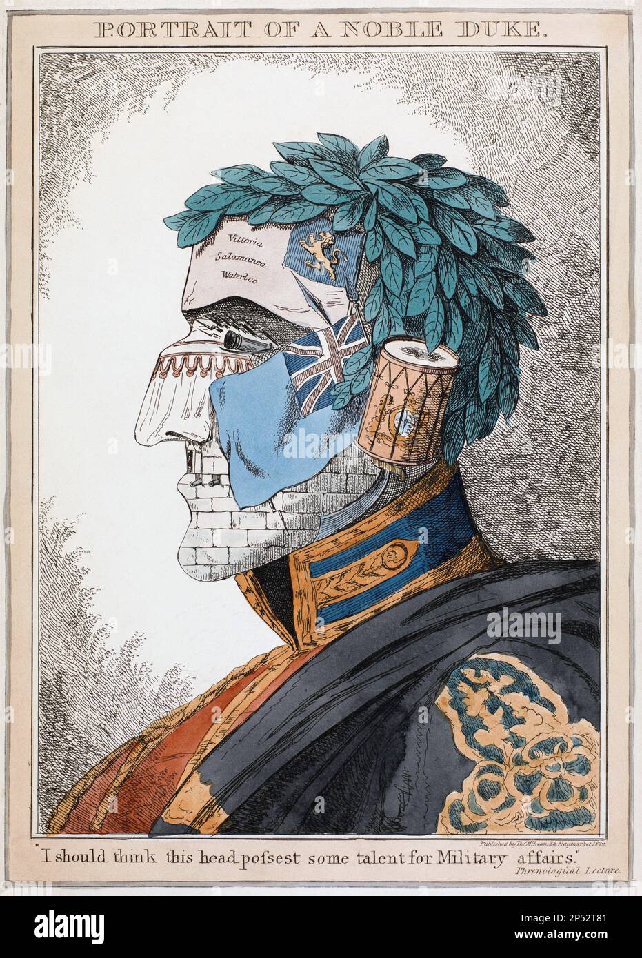 Arcimboldesque portrait of Arthur Wellesley, 1st Duke of Wellington ...