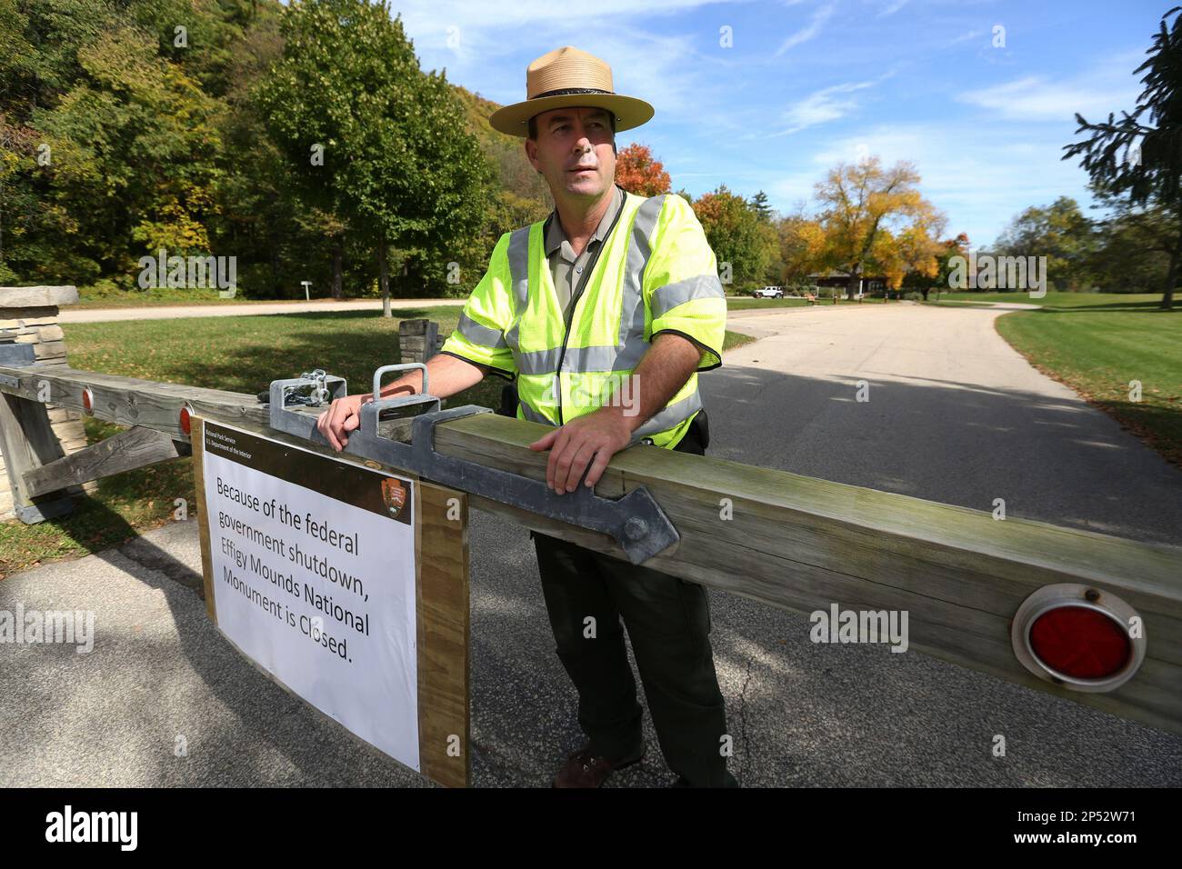In this Oct. 9, 2013 photo, Bob Palmer chief ranger at Effigy Mounds ...