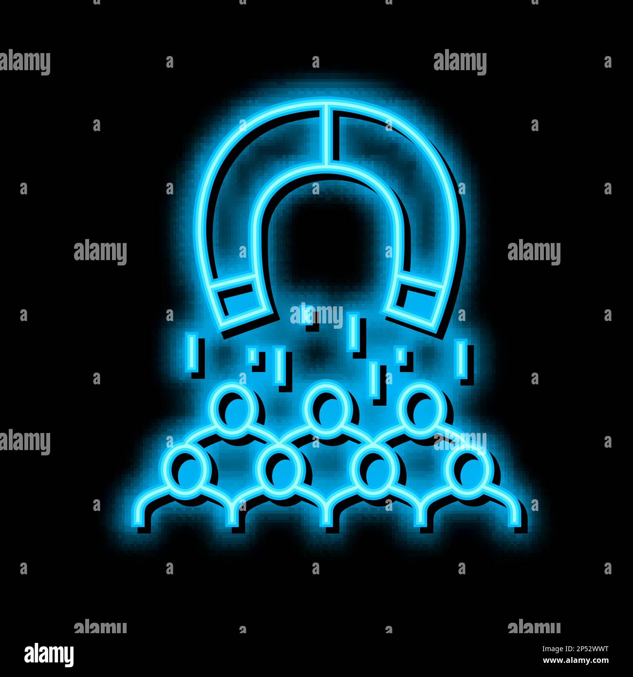 customer engagement neon glow icon illustration Stock Vector Image ...