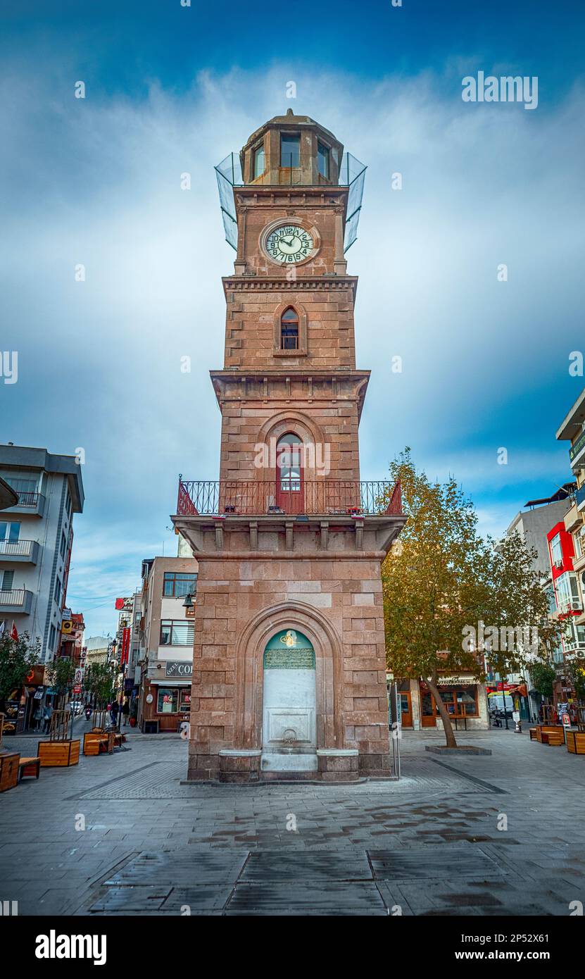 Five-storey Ottoman clock tower in Canakkale, dating from 1897. View ...