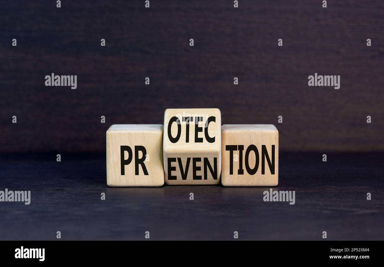 Protection and prevention symbol. Concept word Protection Prevention on ...