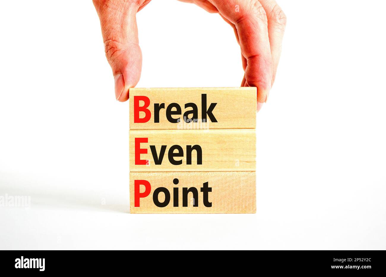 BEP break even point symbol. Concept words BEP break even point on ...