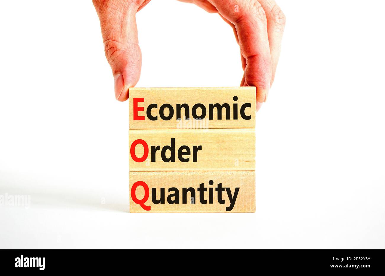 EOQ economic order quantity symbol. Concept words EOQ economic order quantity on wooden blocks ...