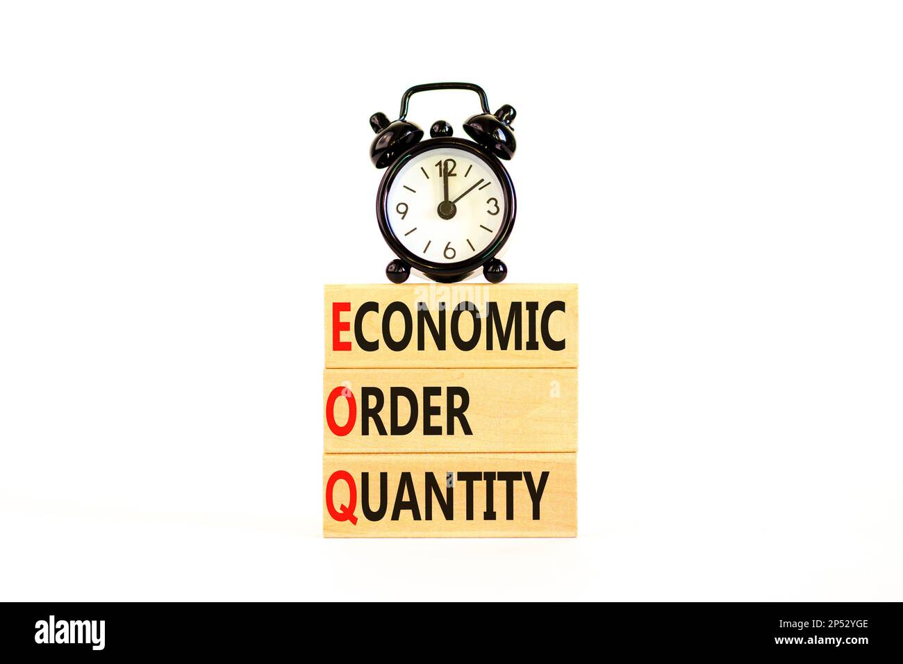 EOQ economic order quantity symbol. Concept words EOQ economic order quantity on wooden blocks ...
