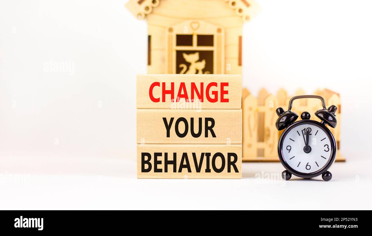 Motivation and Change your behavior symbol. Concept words Change your ...