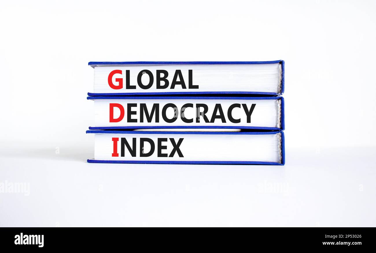 GDI global democracy index symbol. Concept words GDI global democracy ...