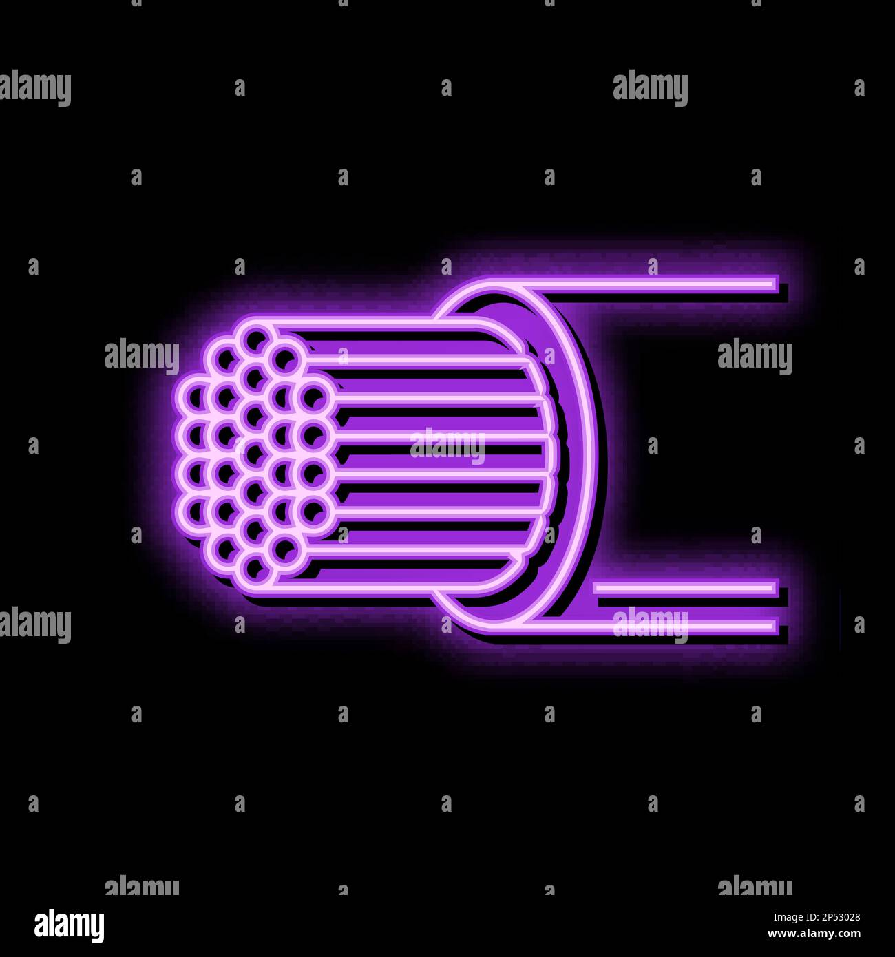 Wire Cable Copper Neon Glow Icon Illustration Stock Vector Image And Art