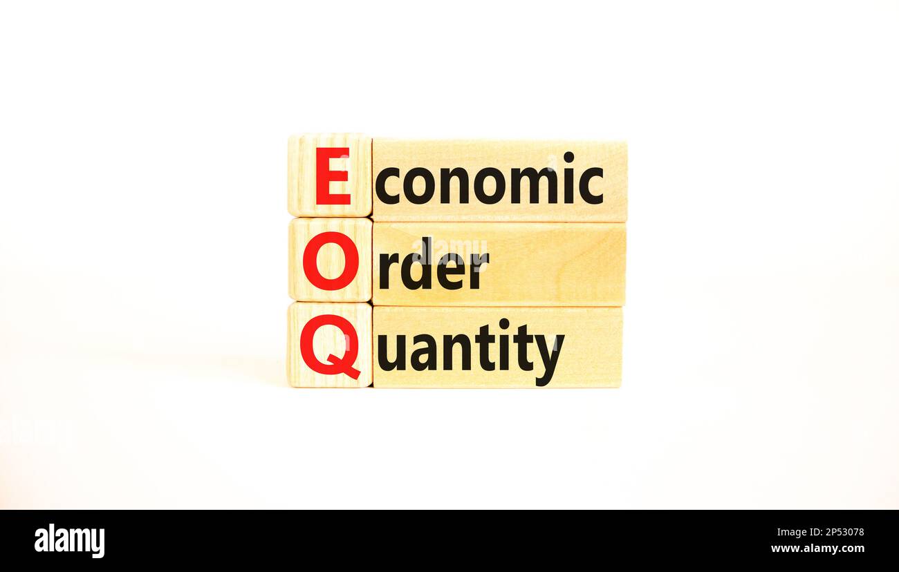 EOQ economic order quantity symbol. Concept words EOQ economic order quantity on wooden blocks ...