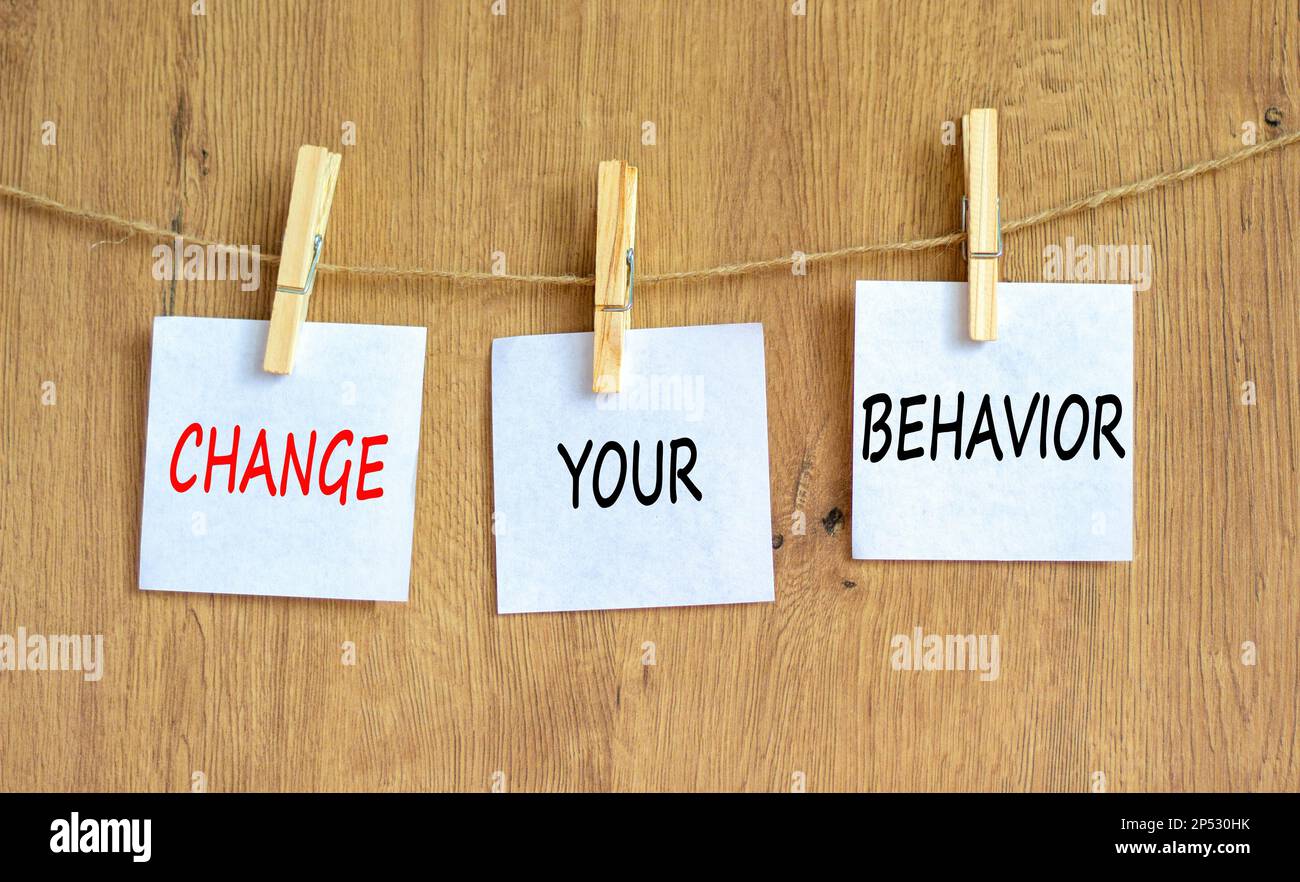 Motivation and Change your behavior symbol. Concept words Change your ...