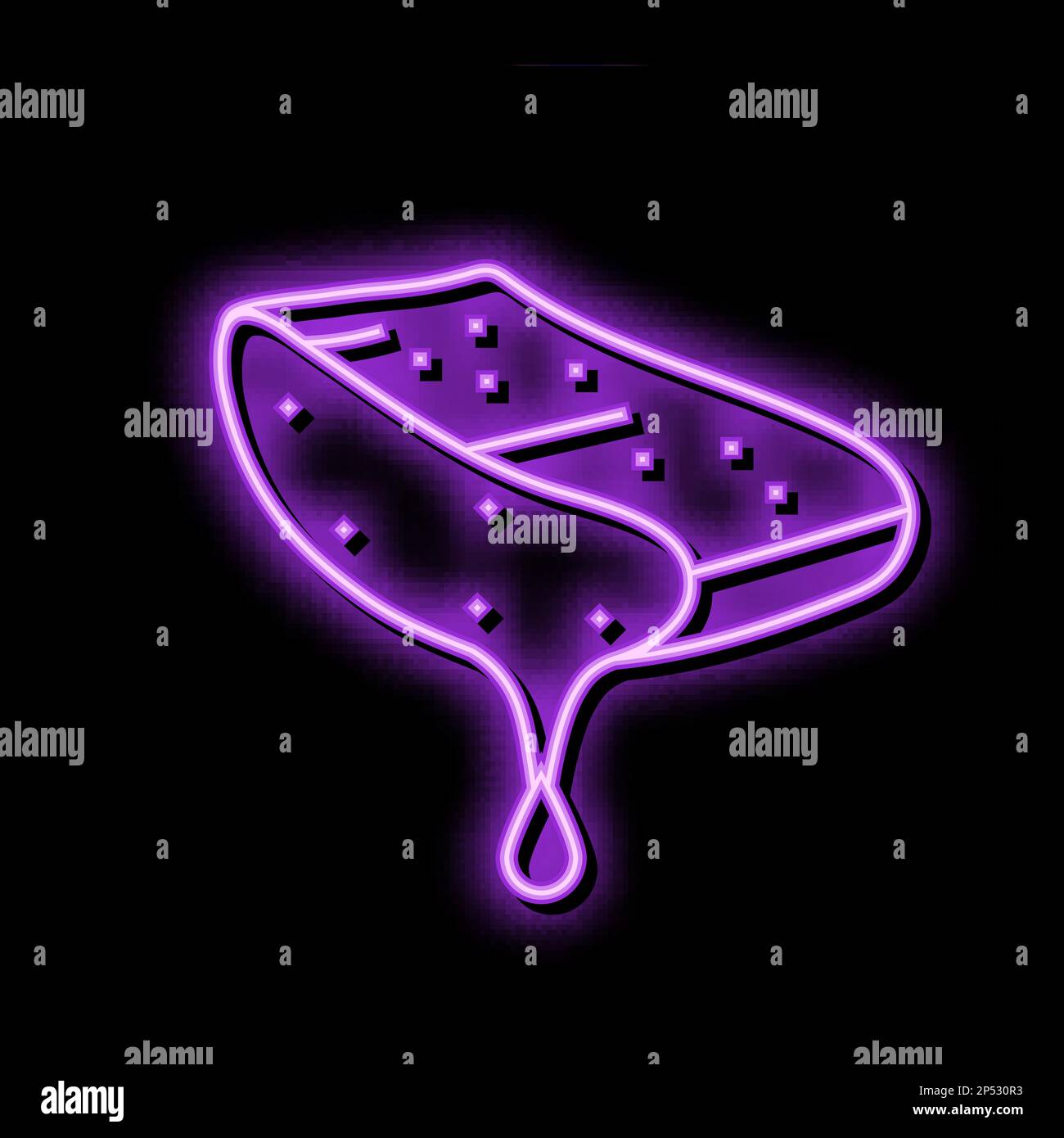 drop slice aloe vera neon glow icon illustration Stock Vector Image ...