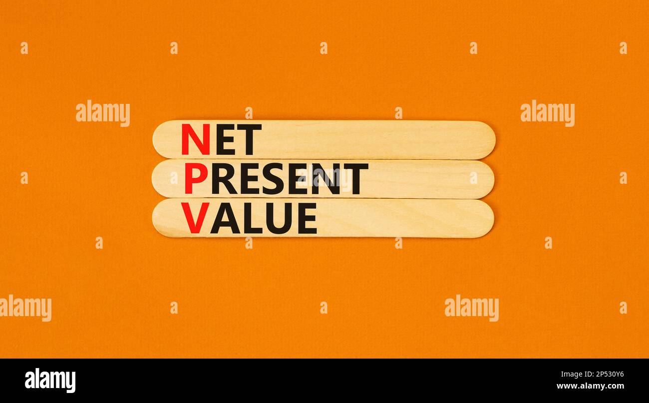 NPV net present value symbol. Concept words NPV net present value on ...