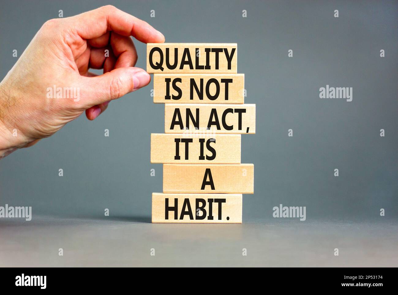 Quality is a habit symbol. Concept words Quality is not an act it is a ...