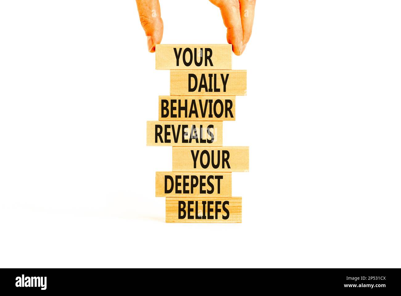 Behavior symbol. Concept words Your daily behavior reveals your deepest ...