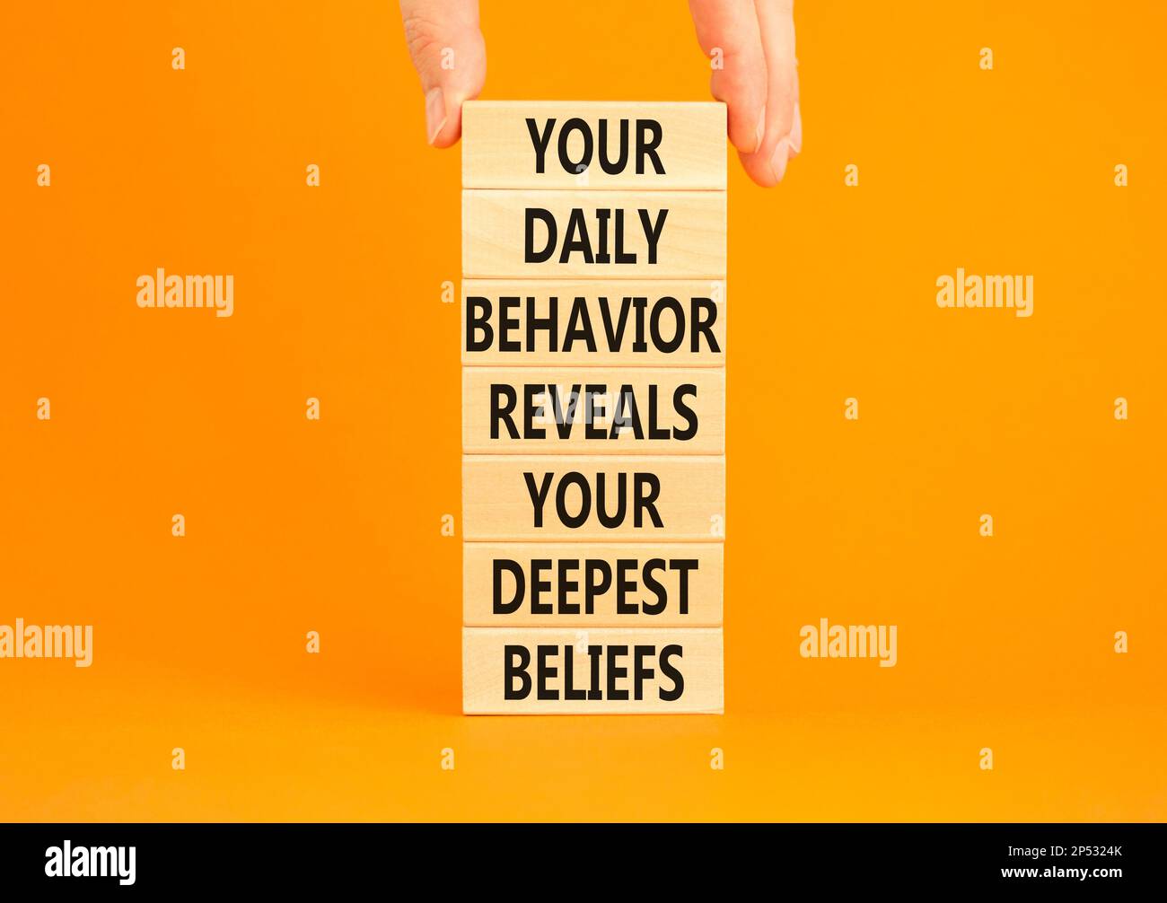 Behavior symbol. Concept words Your daily behavior reveals your deepest ...