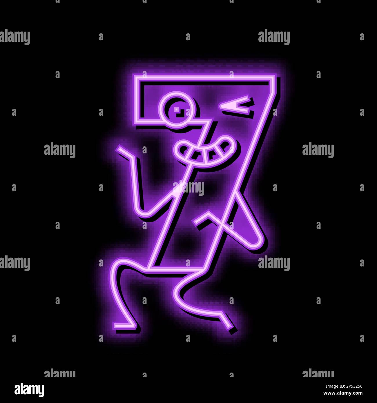 seven number character neon glow icon illustration Stock Vector Image ...