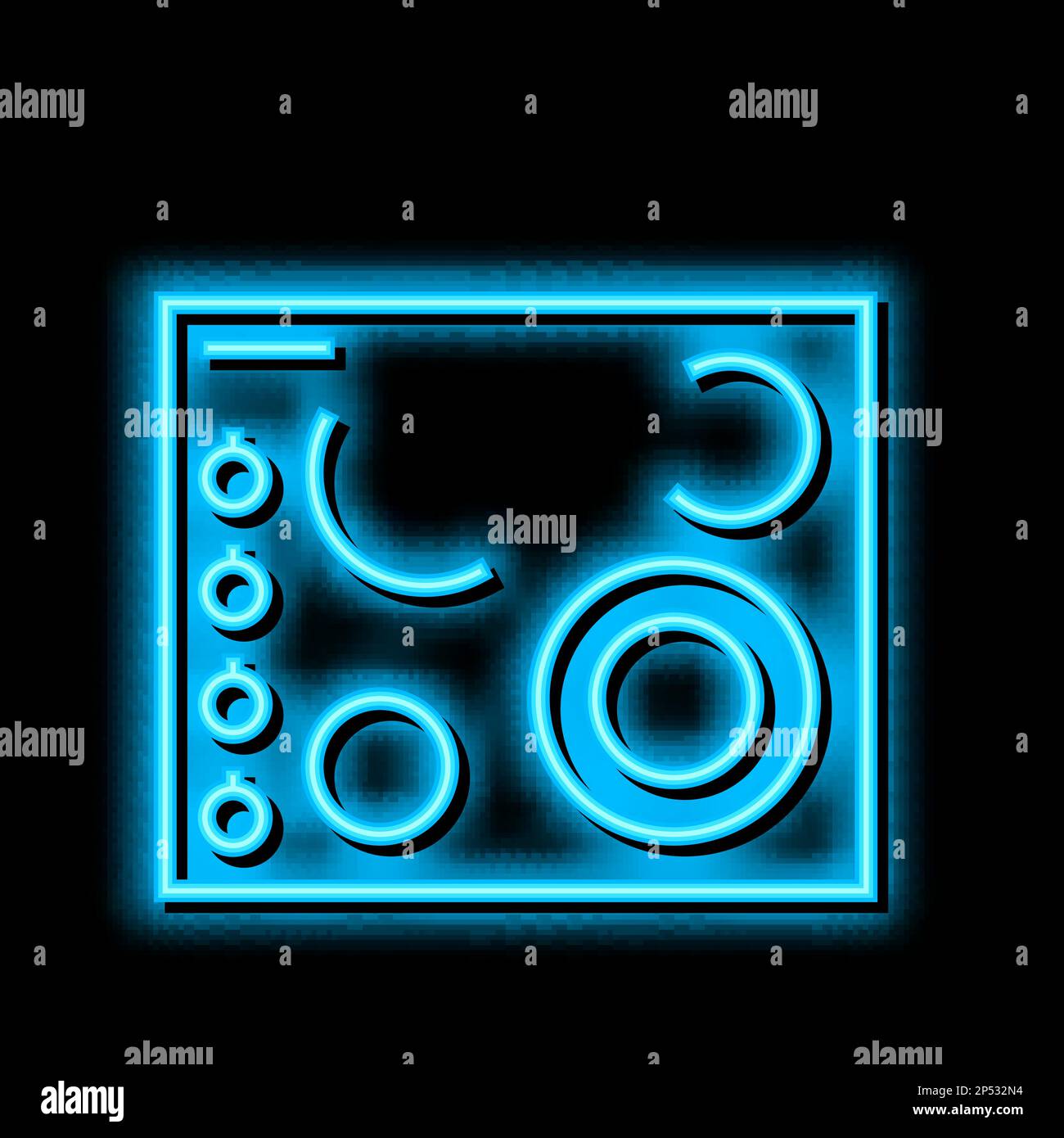 electric cooktop neon glow icon illustration Stock Vector Image & Art ...