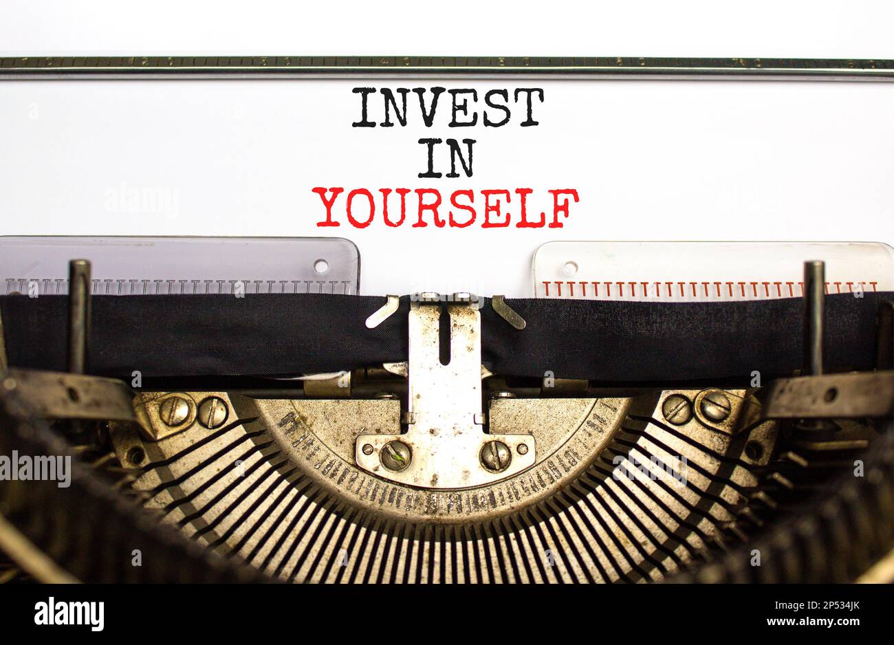 Invest in yourself symbol. Concept words Invest in yourself on white ...