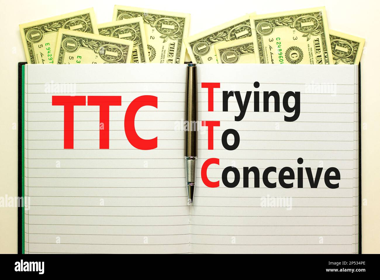 TTC trying to conceive symbol. Concept words TTC trying to conceive on ...