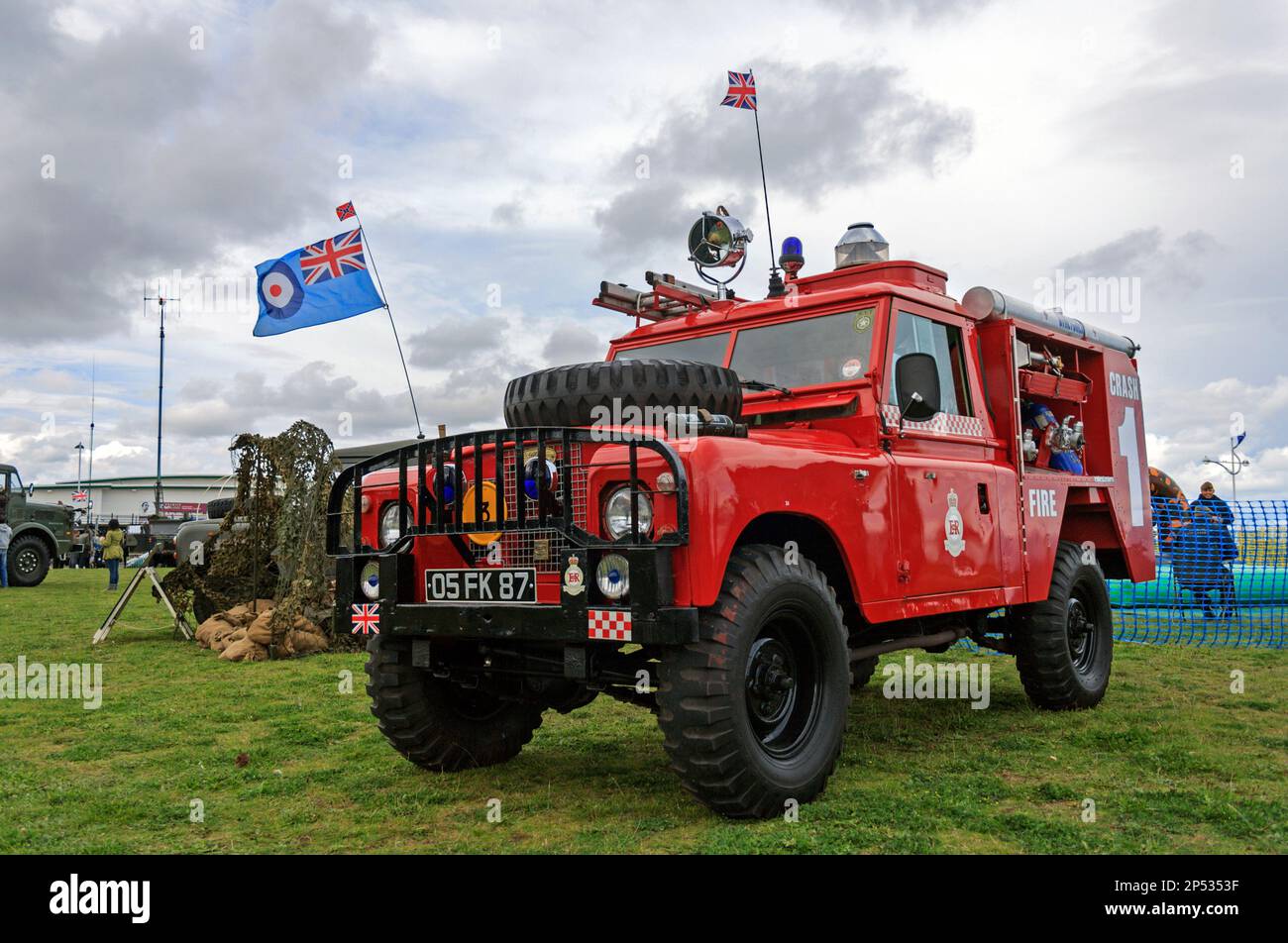 Land Rover fire engine. Southport Air Show 2010 Stock Photo - Alamy